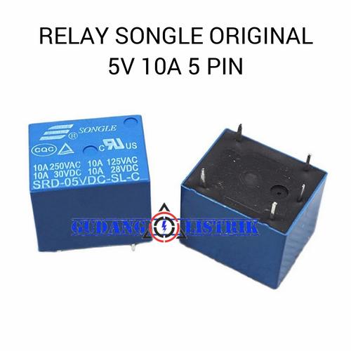 Jual Relay 5V 10A Original Songle SRD-05VDC-SL-C 5 Pin T73 DC Control ...