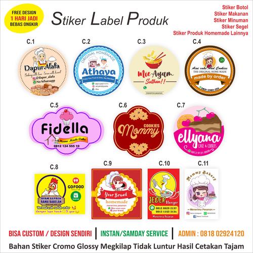 Promo Cetak Stiker Label Custom Chromo Glossy A3+ CUT / Cetak Label ...