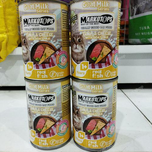 Jual makanan basah kaleng markotop tuna & cheese with goat milk 400g ...