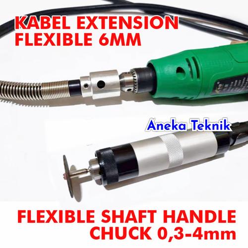 Jual Kabel Extension Flex 6mm + Flexible Shaft Handle Chuck 0.3-4mm ...