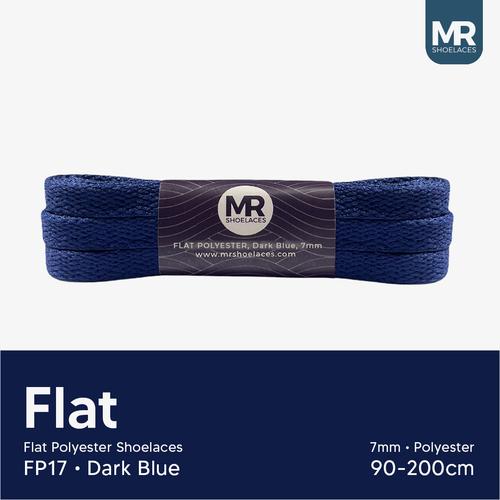 Jual MR Shoelaces FP17 Biru Tua Blue Tali Sepatu Pipih Flat 7mm 90cm ...