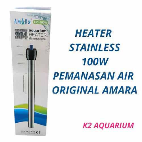 Jual AMARA HC 100W heater pemanas air aquarium ikan white spot arwana ...