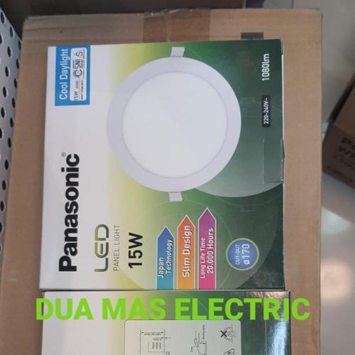 Jual lampu led panel downlight led 15 watt panasonic 15w led plafon ...