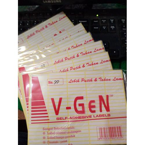 Jual Kertas Label Nama Stiker V-Gen / Kingstone bisa untuk Tipex Kertas ...