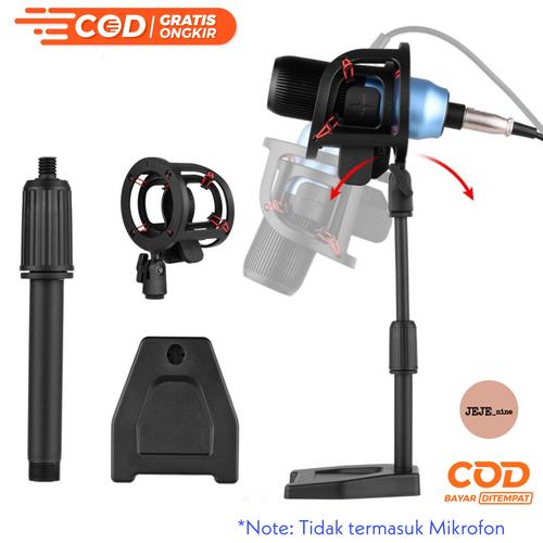 Jual Shockmount Stand mic kondensor universal stand mic condensor meja ...