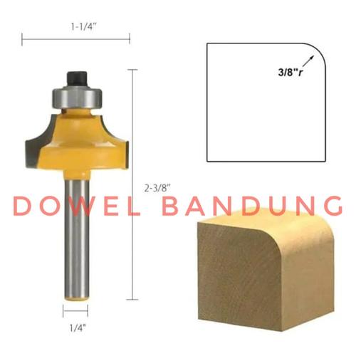 Jual Mata Profil Kayu Round Over Router Bit Radius Sudut kayu shank 1/4 ...