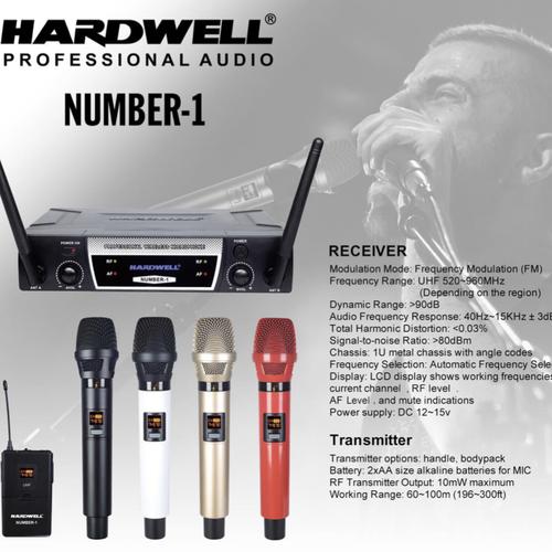 Jual Mic Wireless Hardwell Number 1 Handle Clip On Headset Original ...