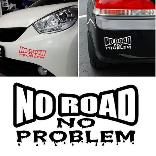 Jual Stiker Lucu Unik Body Kaca Mobil Cutting Sticker No Road No ...