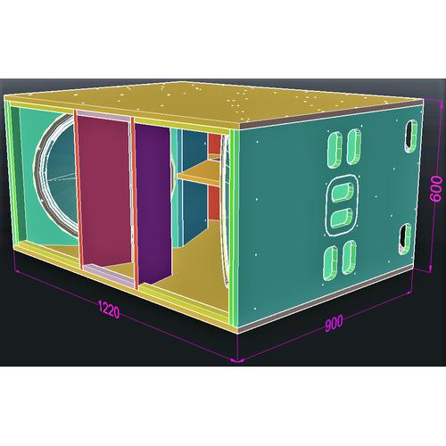 Jual Box Mentahan Tapped Horn Subwoofer model HS221 - 2 x 21in - Kab ...