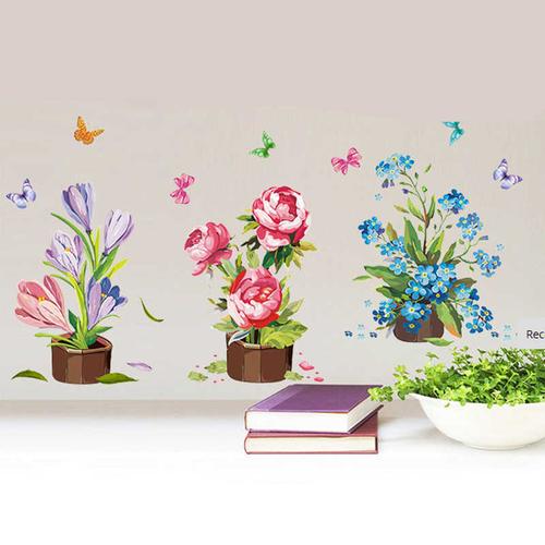 Jual Wall Sticker Decor Pot Bunga Tempelan Dekorasi Hiasan Stiker ...
