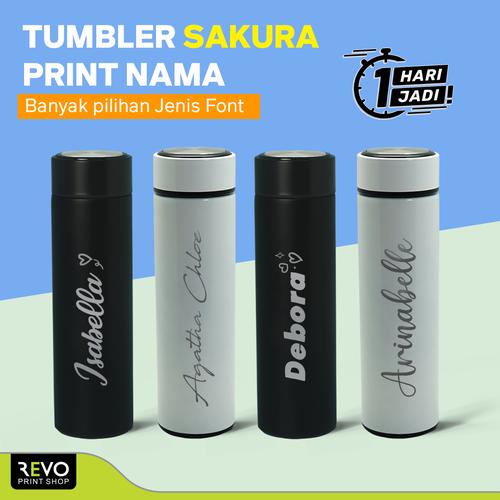 Jual Tumbler Grafir Custom Nama / Tumbler Sakura / Botol Minum / Termos ...
