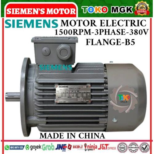 Jual SIEMENS ELECTRIC MOTOR 1LE0102-0DB32-2FA4 1.1KW 1.5HP 4POLE 3PHASE B5 - Jakarta Pusat ...