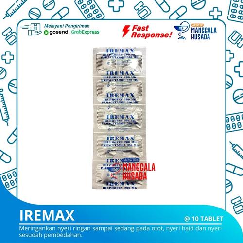 Jual IREMAX PARACETAMOL IBUPROFEN PER STRIP @ 10 TABLET - Kota ...