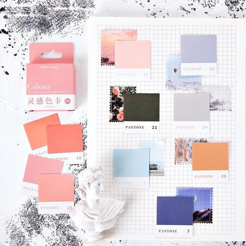 Promo 45 Pcs Phantom Color Pantone Sticker Deco Warna Aesthetic ...