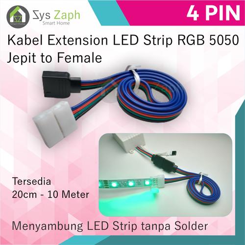Jual Kabel RGB 4 Pin Female To 4 Pin Jepit LED Strip 5050 3528 ...