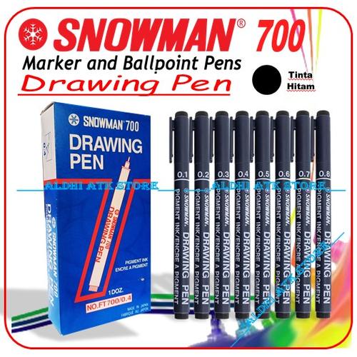 Jual Drawing Pen SNOWMAN FT 700 Pulpen Ballpoint Pen Menggambar ...