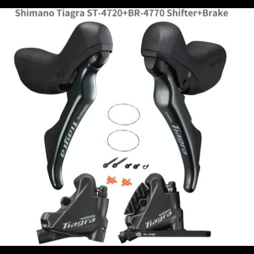 Jual Brifter Shifter Tiagra Hidrolik Disc R4720 + Caliper Hidrolis 4720 ...