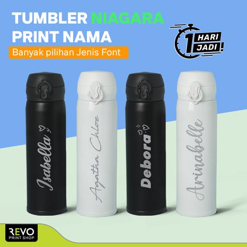 Jual Tumbler Grafir Custom Nama / Tumbler Niagara / Botol Minum / Termos - Font No 1, Hitam ...