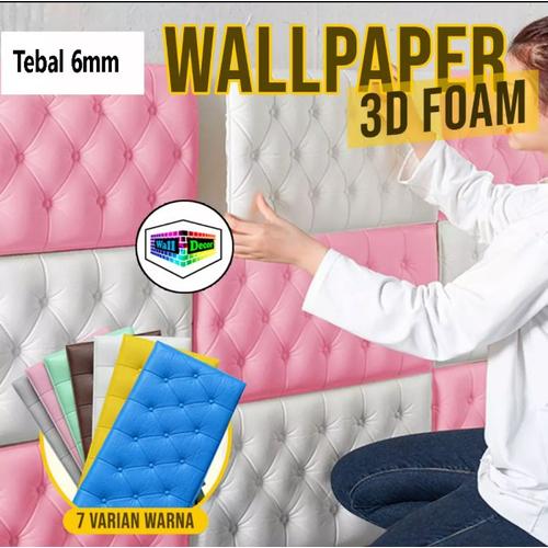 Jual WD Wallpaper Stiker 3D Foam Headboard Dinding Busa Wall Foam ...