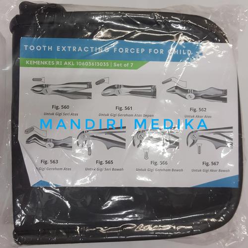 Jual Tang Gigi Anak Set Isi 7 Tooth Extracting Forcep Original Marwa ...