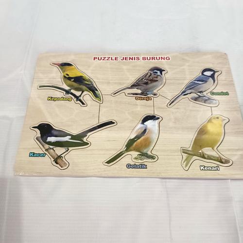 Jual Mainan Edukasi Anak Puzzle Kayu Jenis Jenis Burung - Kab. Kediri ...