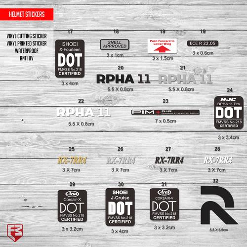 Jual Sticker Logo Helm Katalog 2 Repaint Repair Modification kyt ink ...
