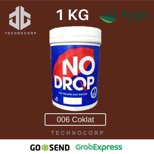 Jual NO DROP 006 COKLAT / CAT PELAPIS ANTI BOCOR TEMBOK GENTENG 1 KG ...