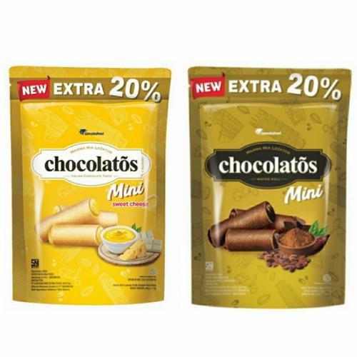 Jual Chocolatos Wafer Stick Mini - Chocolatos Wafer Roll Mini - Pouch ...