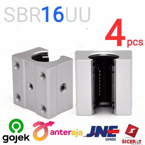 Jual SBR16UU SBR16 SBR 16 linear guide bearing block sliding cnc rail ...