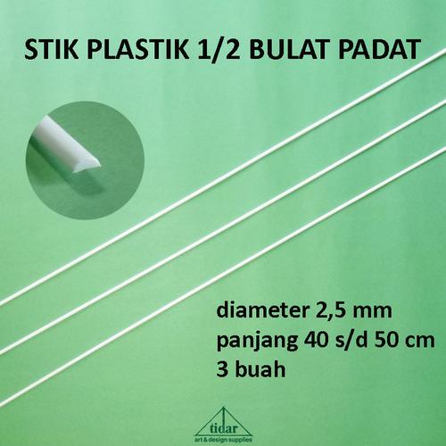 Jual White Half Round Plastic Stick - Stik Plastik Putih 1/2 Bulat ...
