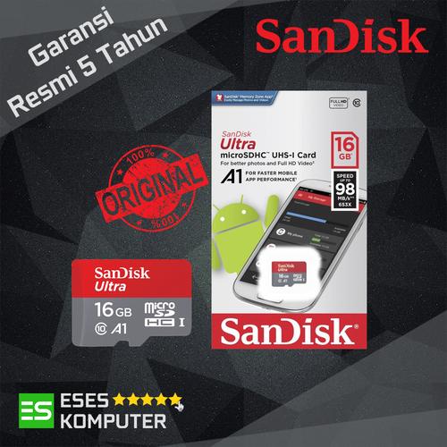Jual Micro SD Card SanDisk A1 Ultra 120MB/S Class 10 UHS-1 MicroSD ...
