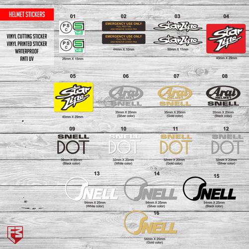 Jual Sticker Logo Helm Katalog 1 Repaint Repair Modification kyt ink ...