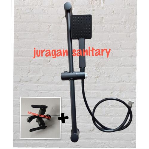 Jual Paket shower + Tiang Shower + Kran Cabang HITAM MURAH MERIAH ...