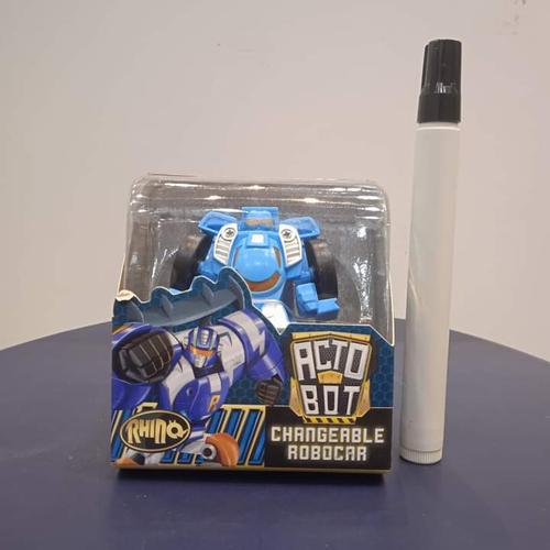 Jual mainan deform robot figure acto bot light blue transformers tinggi ...