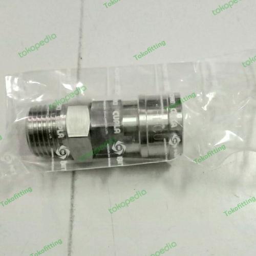 Jual Quick Coupler Coupling 40 SM Stainless Nitto Kohki drat luar 1/2in ...