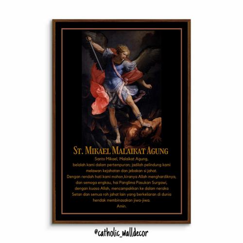 Jual Poster rohani Kristen Katolik gambar St Michael Malaikat Agung ...