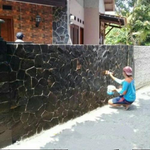 Jual batu alam tempel hitam acak diniding - Kab. Lebak - ANUGERAH BATU ...
