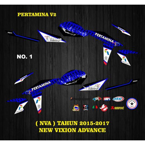 Jual STRIPING STIKER NVA VIXION ADVANCED Th 2015-2017 PERTAMINA V2 ...