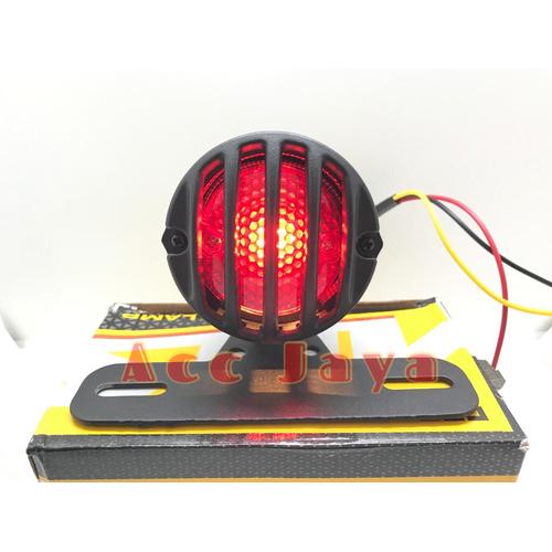 Jual LAMPU STOP BULAT JAPSTYLE GRILL TRALIS STOPLAMP CAFERACER HARLEY ...