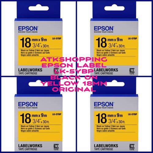 Jual EPSON LABEL LK-5YBP BLACK ON YELLOW 18MM ORIGINAL NEW - Jakarta ...