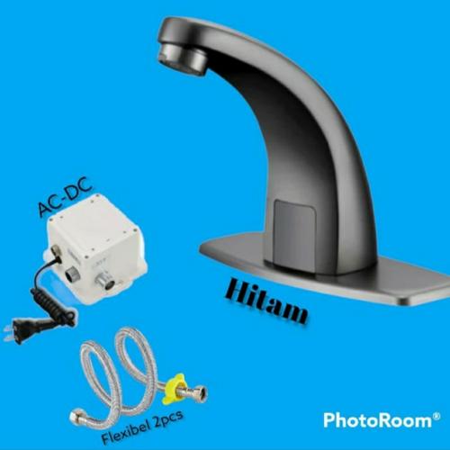 Jual KERAN WASTAFEL HITAM SENSOR MODEL TOTO/KRAN CUCI TANGAN SENSOR ...