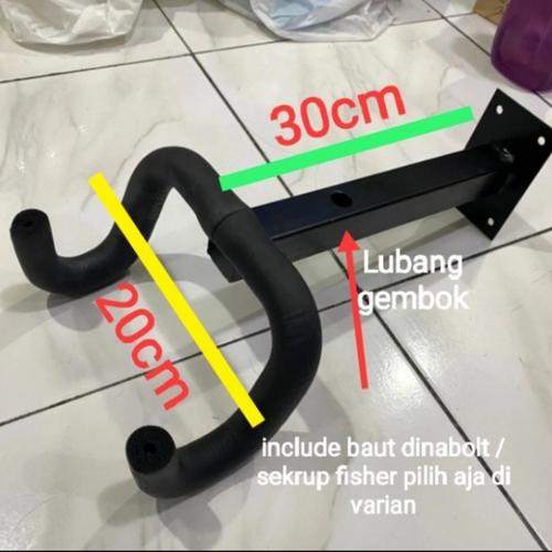 Jual gantungan sepeda tempel dinding /besi gantungan sepeda di tembok ...