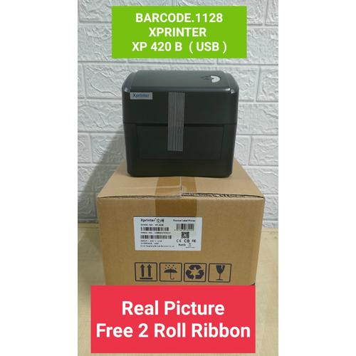 Jual Printer Barcode Resi Alamat Xprinter XP-420B USB 4 inch/110mm (A6 ...