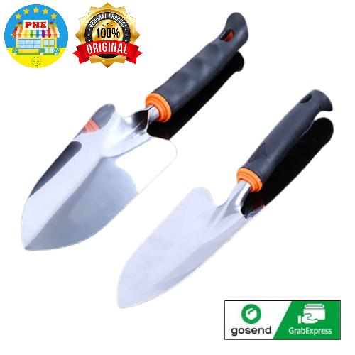 Jual Trowel shovel sekop tanah taman kebun besi stainless steel rubber ...