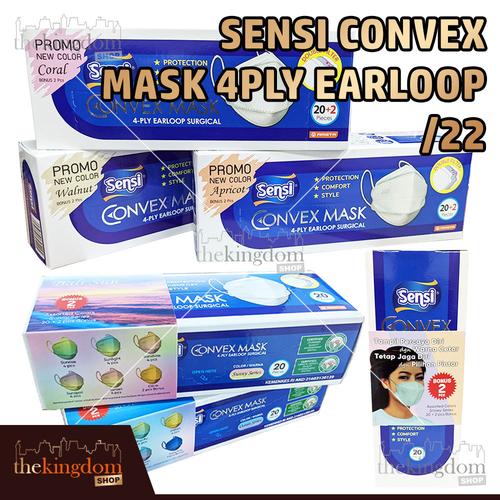 Jual Sensi Convex Mask 4ply Earloop /20 Masker 4 ply 3D Setara N95 KN95 ...