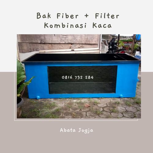 Jual Bak fiber kombinasi filter dan kaca bening 12mm ukuran 225 x 95 x ...