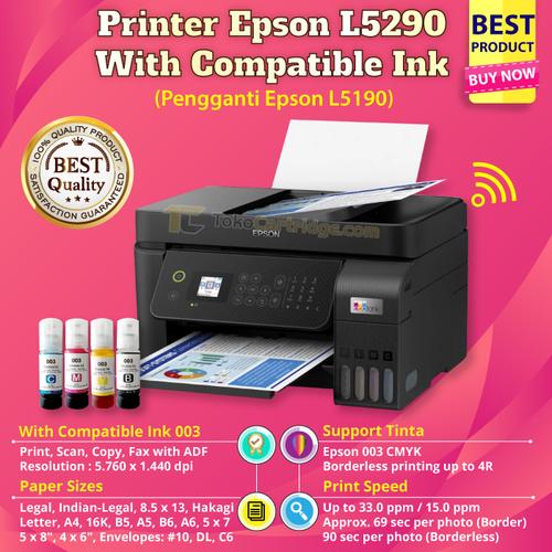 Jual Printer Epson L5290 EcoTank Print Scan Copy Fax with ADF A4 Ink ...