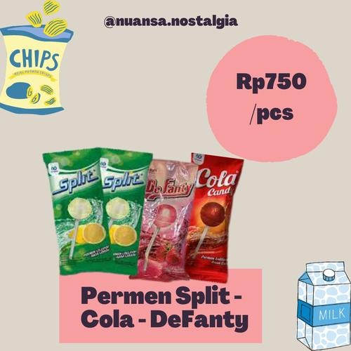 Jual TERMURAH! Permen Split Cola DeFanty - Permen Jaman Dulu (Jadul ...