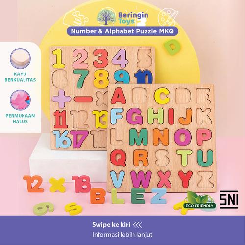 Promo Puzzle Angka dan Huruf / Puzzle Anak / Mainan Montessori / Mainan ...