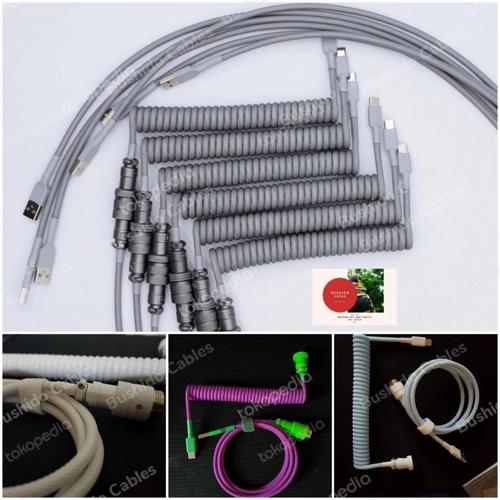 Promo custom coiled cable mechanical keyboard double sleeve import ...